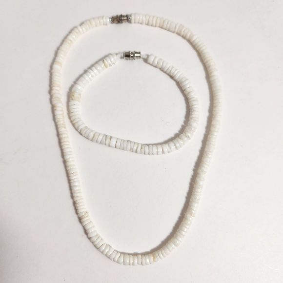 Jewelry | Vintage Puka Puca Shell Necklace And Bracelet Beach Surfer ...
